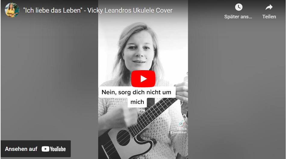 "Ich liebe das Leben" - Vicky Leandros Ukulele Cover – ukulili